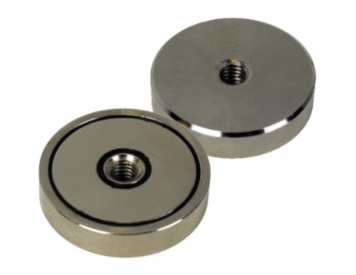 Neodymium Shallow Pot Magnet with Thread | Eclipse Magnetics
